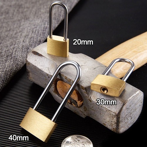 Small Copper Padlock Hardware Luggage Case Padlock Copper Lock Travel ...
