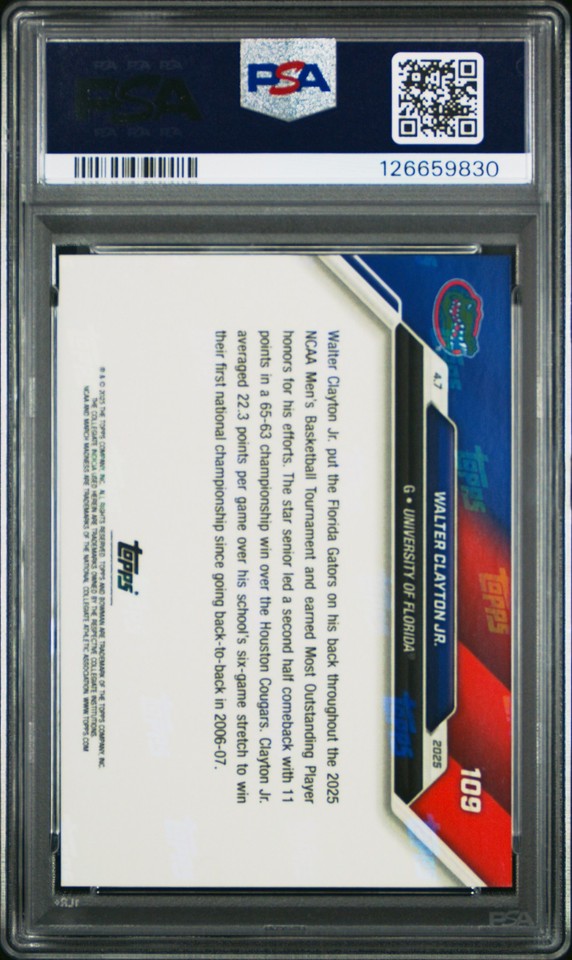 2024 BOWMAN U NOW #109 WALTER CLAYTON JR. PSA 10 | eBay