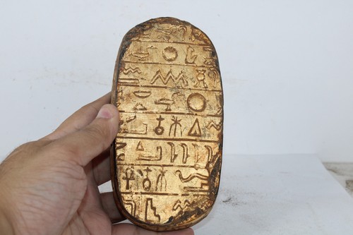 UNIQUE PHAROH ANCIENT EGYPTIAN Scorpion Scarab Colored Handmade Statue ...