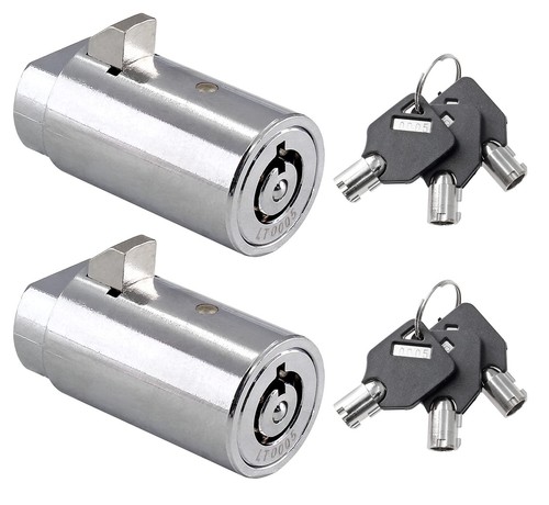 2 Set Vending Machine Lock and Key (Keyed Alike), High Security Tubular ...
