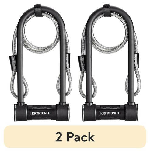 (2 pack) Kryptonite Level 5 14 mm U-Lock Bicycle Lock with Looped Bike ...