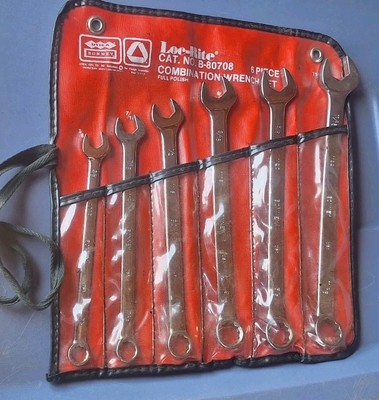 Bonney Tools USA B-80708 Full Polish SAE Combination Wrench Set, 12 ...