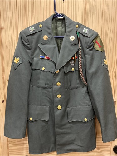 Vintage US Army Dress Uniform Jacket 38R 1st Infantry 1986 | eBay