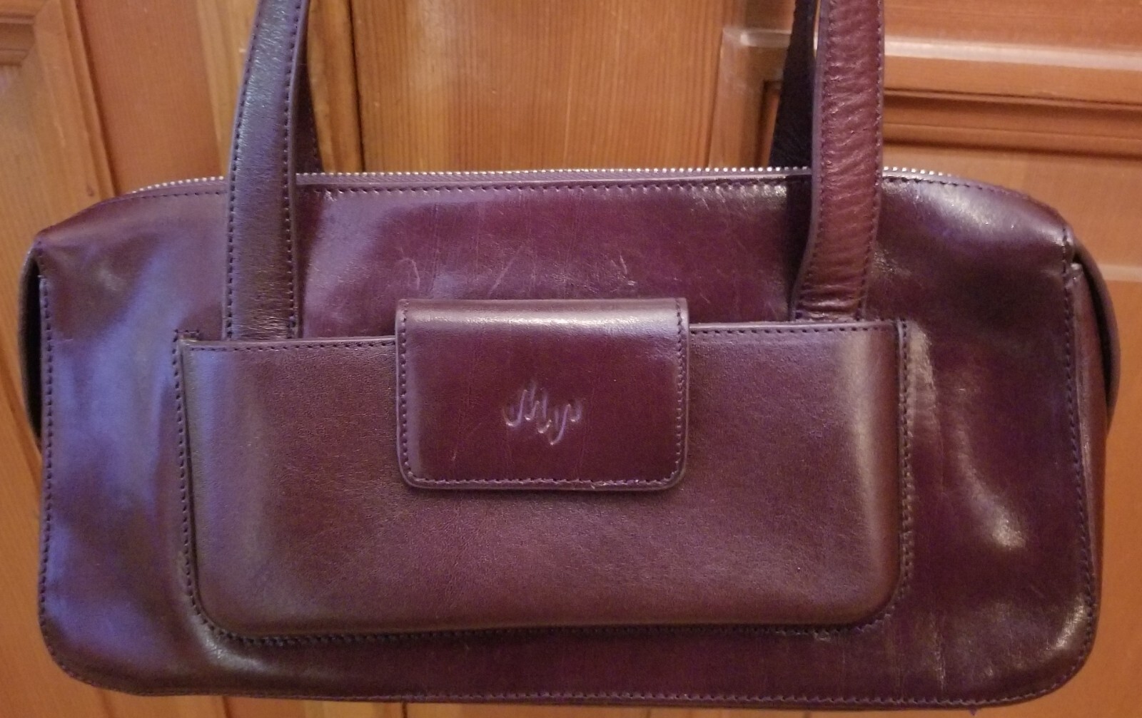 Monsac Original Purple Violet Leather Shoulder Handba… - Gem