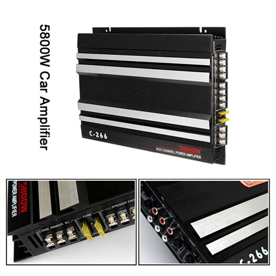 5800W Car Amplifier Audio Stereo Speaker Power Amp System Class1 4 ...