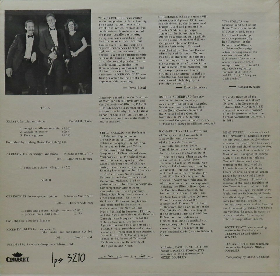 Michael Tunnell, Fritz Kaenzig, Meme Tunnell ‎– Mixed Doubles - Vinyl ...