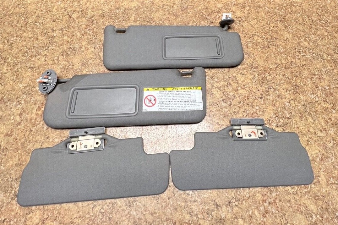 🚘 03-09 Toyota 4Runner Sun Visors Driver Passenger Gray Pair Set OEM ...