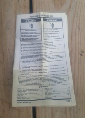 Whirlpool WED72HEDW0 Duet Dryer Service Tech Manual | eBay