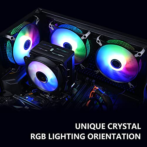 DS RGB Fans 120mm 6 Pack Case Cooling LED Fans for White PC Case CPU ...