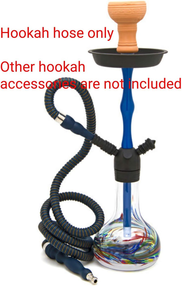 Hookah Hose Shisha Washable Soft Touch Rubber Handle Metal Alloy Tip ...
