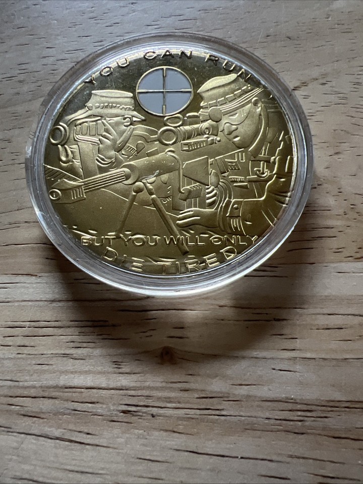Military Sniper Sharpshooter Challenge Coin-Gold Colored-New-Target ...