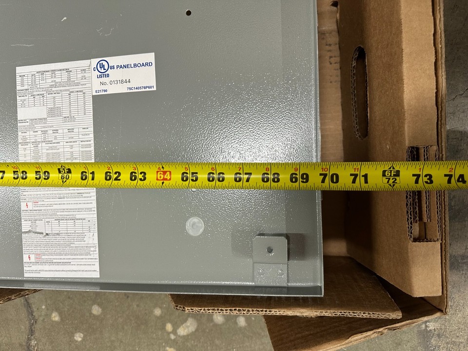 GE ABB 400 AMP MAIN BREAKER FEED THRU PANEL 480/277 VAC 42 CIRCUIT ...
