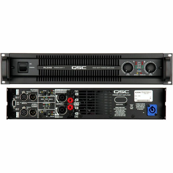 QSC PowerLight 3 Series PL340 2000W Professional Power Amplifier for ...