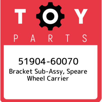51904-60070 Toyota Bracket sub-assy, speare wheel carrier 5190460070 ...