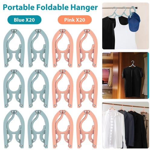 20Pcs Travel Hangers Lightweight Portable Clothes Hangers with Non-Slip ...