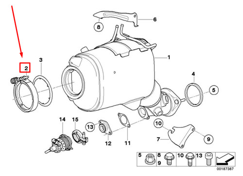 NEW BMW X5 E70 EXHAUST CLAMP 18207793677 7793677 ORIGINAL NO DUTY TO 🇺🇸 ...