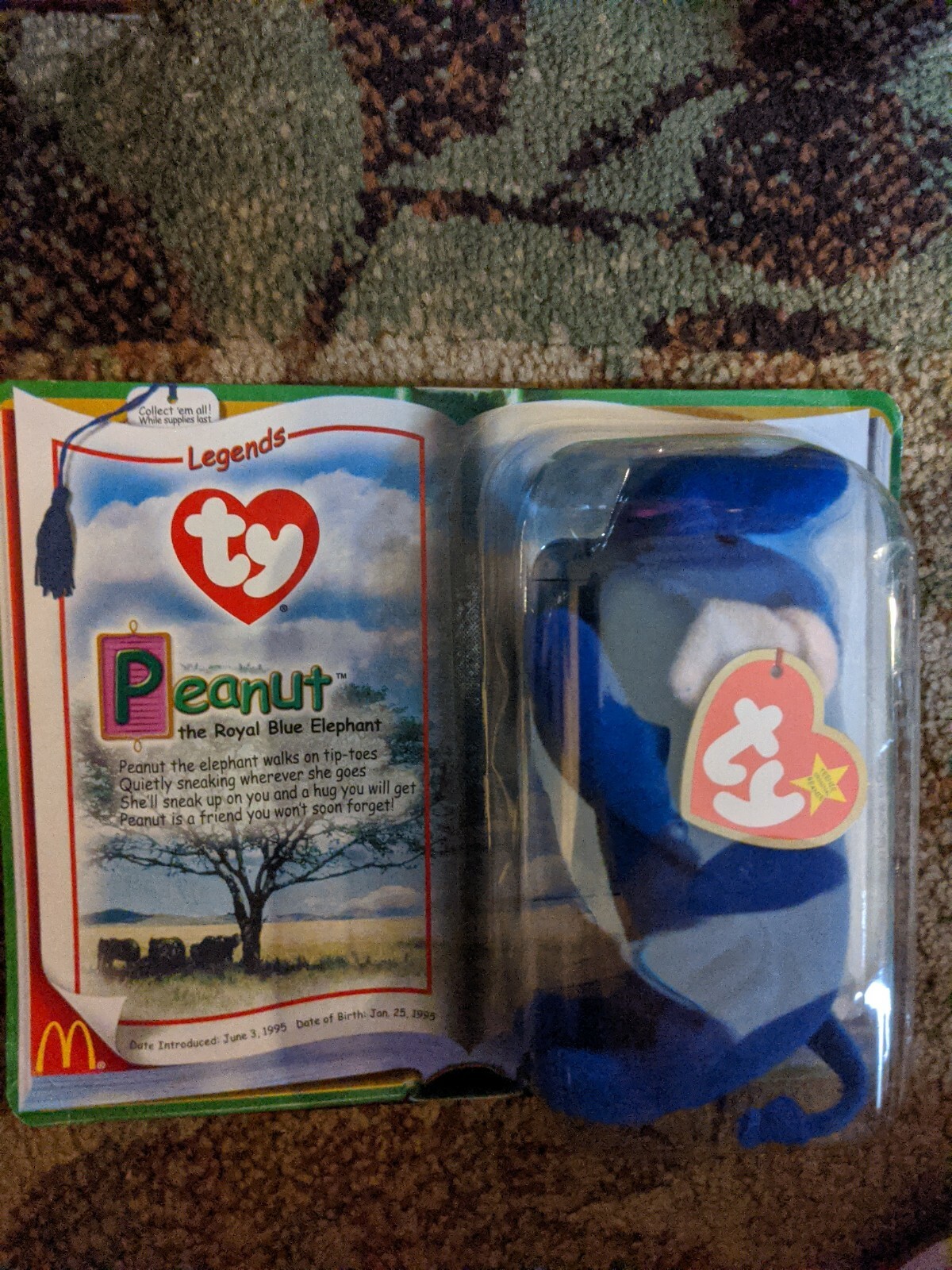 Ty Beanie Buddy Peanut The Elephant - Royal Blue for sale online | eBay