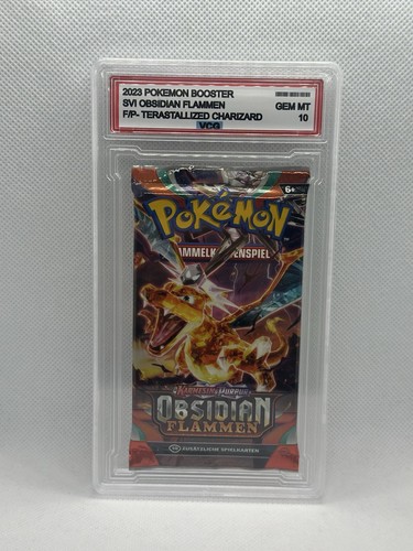 VCG 10 GEM MINT Obsidian Flames (Charizard) SEALED Pokemon Booster- NO ...