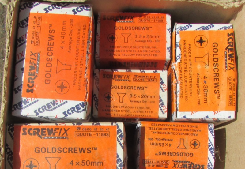 Job Lot of Screwfix Screws In Boxes Various Sizes Most Boxes Un-Opened ...