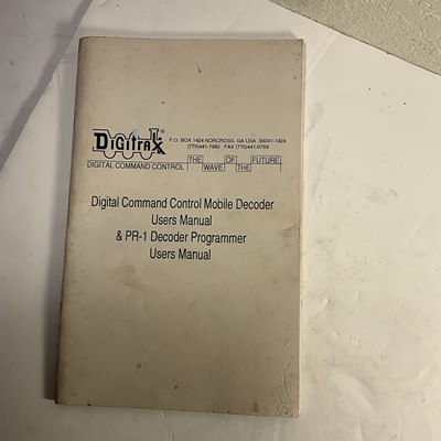 Digitrax Mobile Decoder User Manual and PR-1 decoder Programmer | eBay