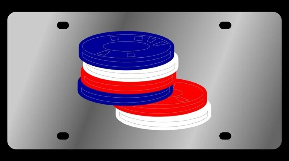 Eurosport Daytona LS1011-1 Poker Chips Stainless Steel License Plate | eBay