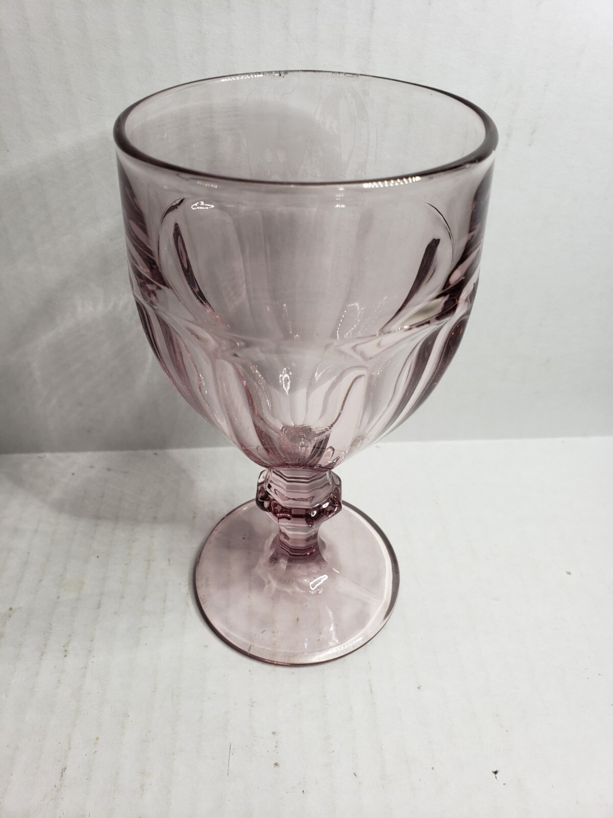 Libbey Duratuff Glass 7" Pink Goblet Stemware Replacement Water Tea ...