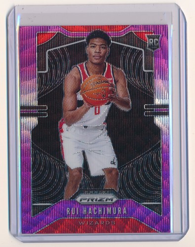 RUI HACHIMURA 2019-20 PANINI PRIZM PRIZMS PURPLE WAVE RC *LOS ANGELES ...