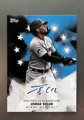 2024 Topps Series 1 Jorge Soler Baseball Stars Autograph |Marlins | BSE ...