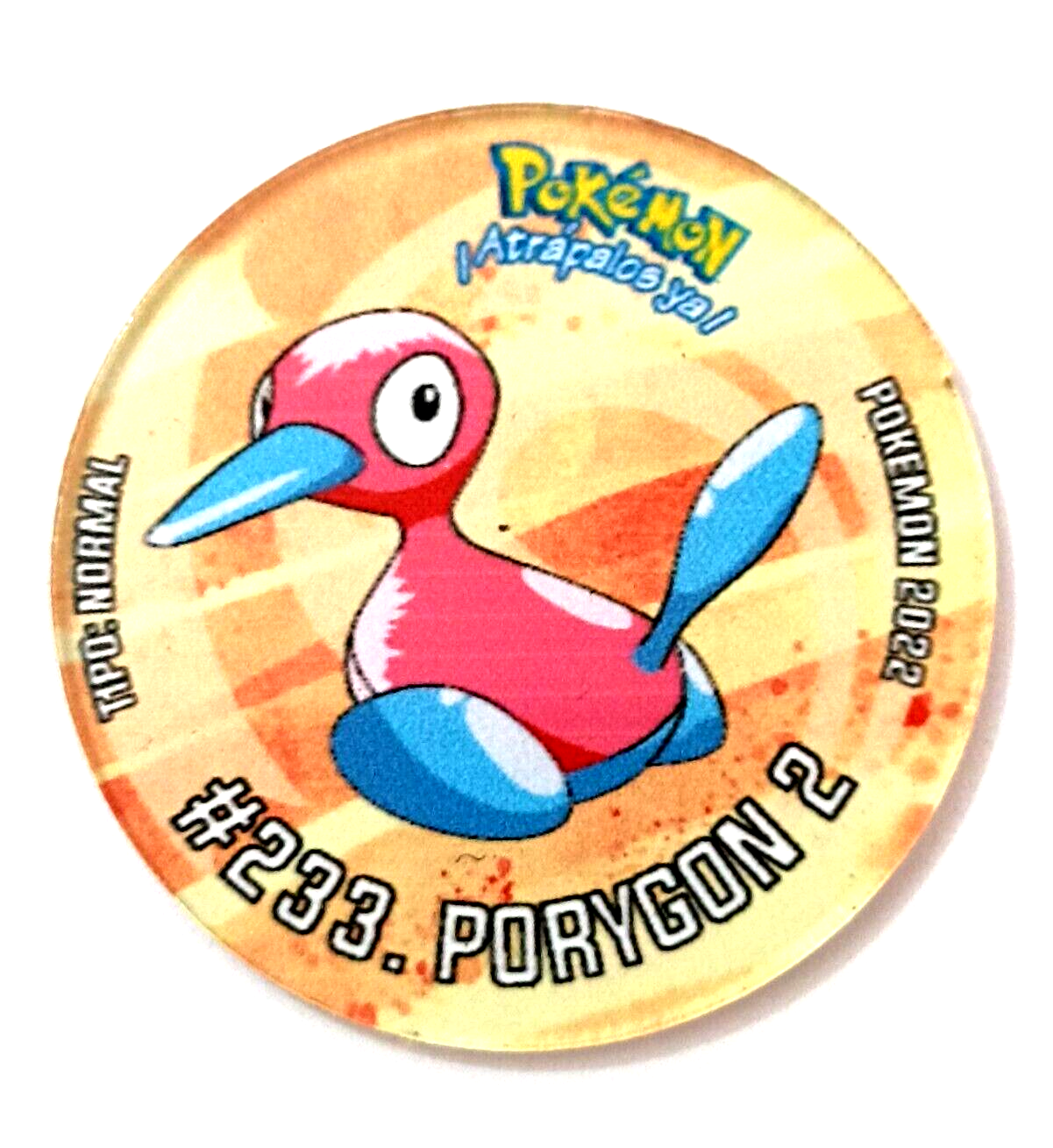 TAZO POKEMON Acrylic #233 PORYGON 2 2022 Johto PERU South America Pogs ...