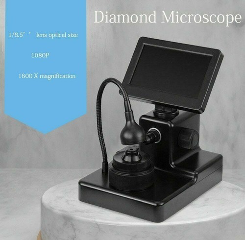 4.3Inch LCD HD Screen Diamond Girdle Code Viewer Microscope 50X-1000X ...