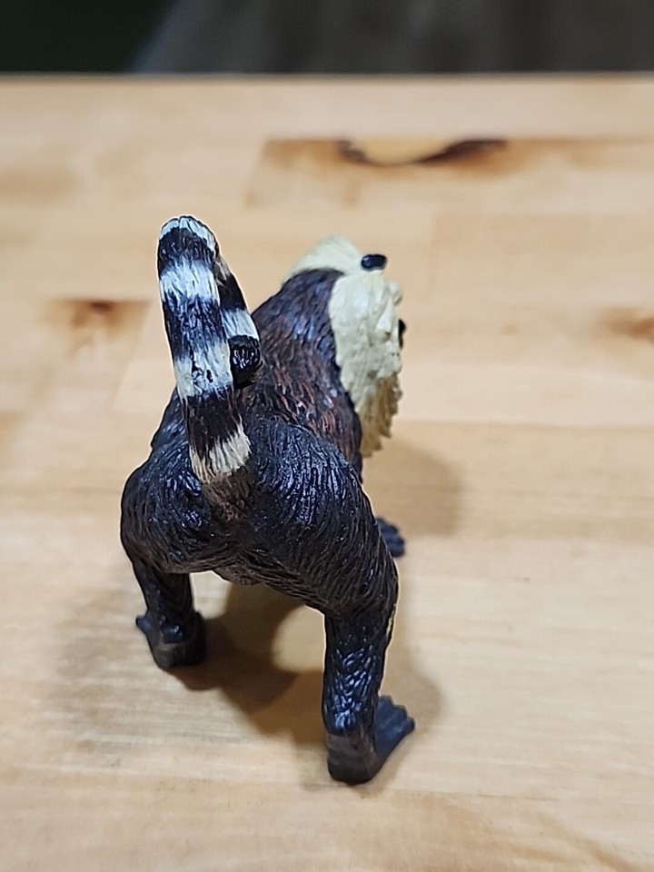 Chap Mei Macaque Monkey Toy Figure 3" Black White Ringed Tail Animal ...