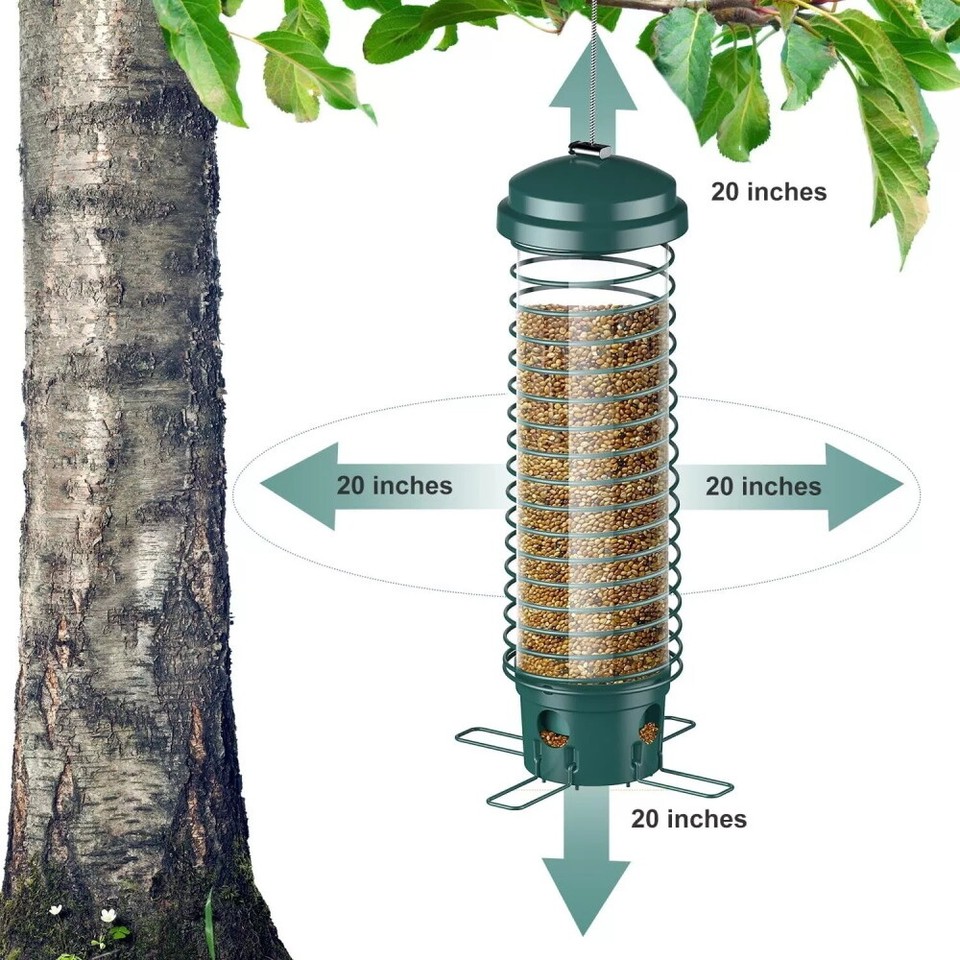 Outdoor Garden Yard Hanging Wild Bird Feeder with Squirrel Proof ...