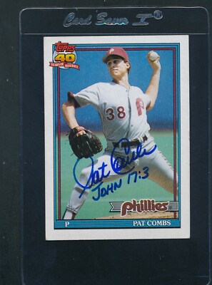 1991 Topps #571 Pat Combs Phillies Signed Auto *C7432 | eBay