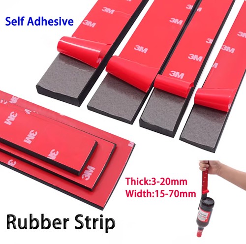 Self Adhesive Rubber Strip Thick 3mm-20mm Tape Sticky Backed Solid Seal ...
