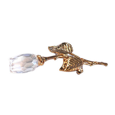 Crystal ROSE BROOCH / PIN Hand Cut Crystal Decorative Collectible rose ...