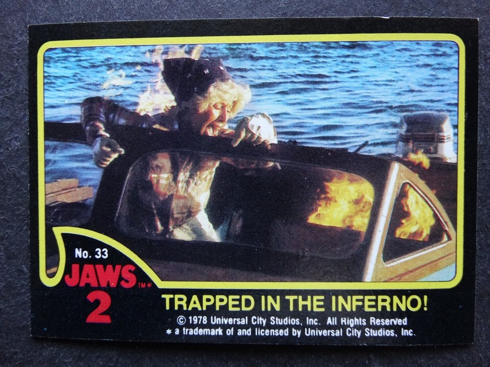 1978 Topps Jaws 2 Shark Movie Trading Card Complete Your Set You U Pick ...