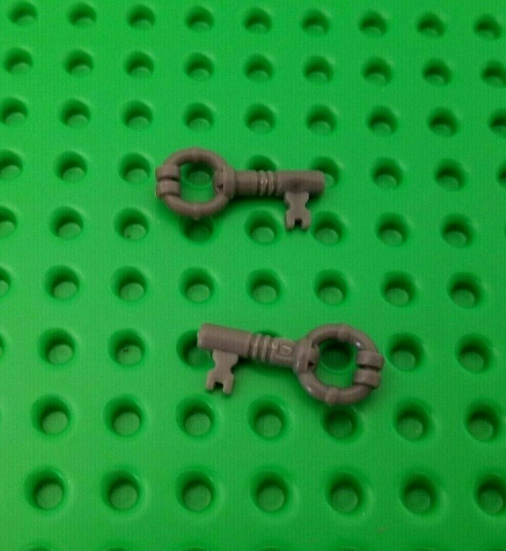 New! LEGO Minifigure Skeleton Key Set Dark Bluish Gray Figure Old Lock ...