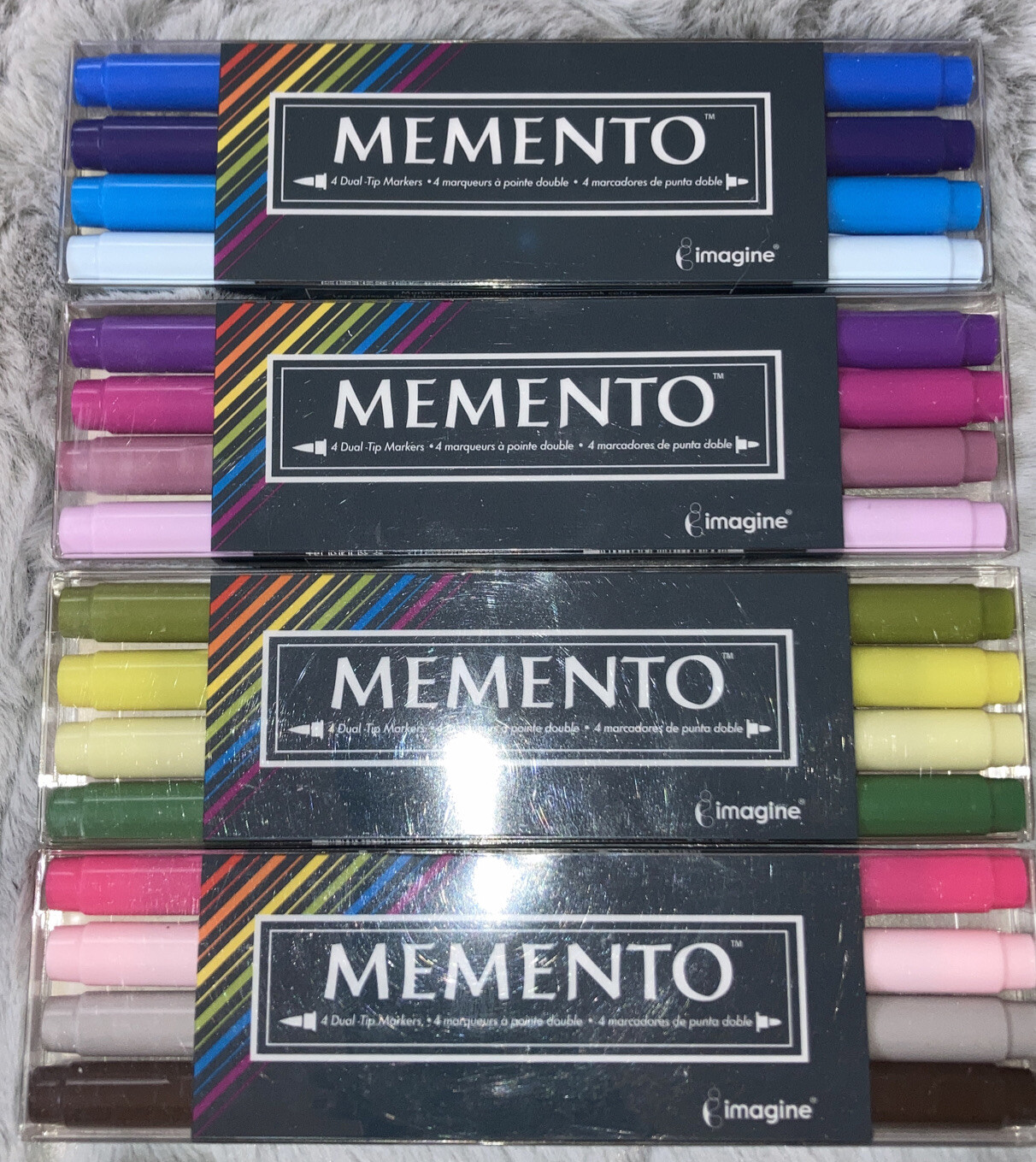 Set of 4 Memento Dual Tip Marker Packs (4 in each pack) | eBay