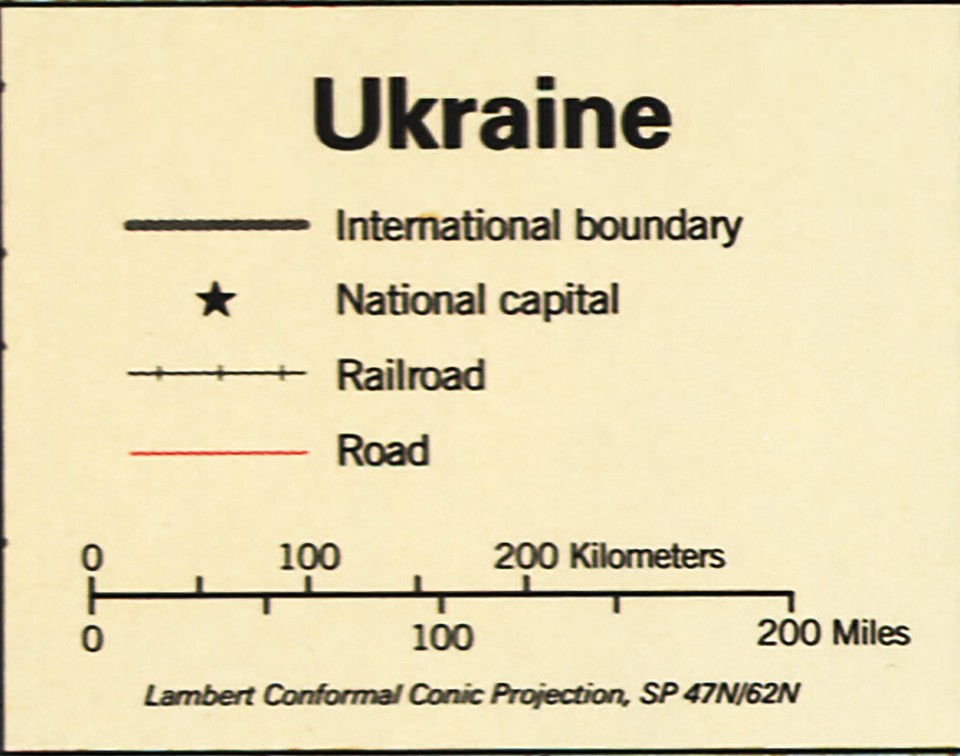 1993 Map of Ukraine | eBay