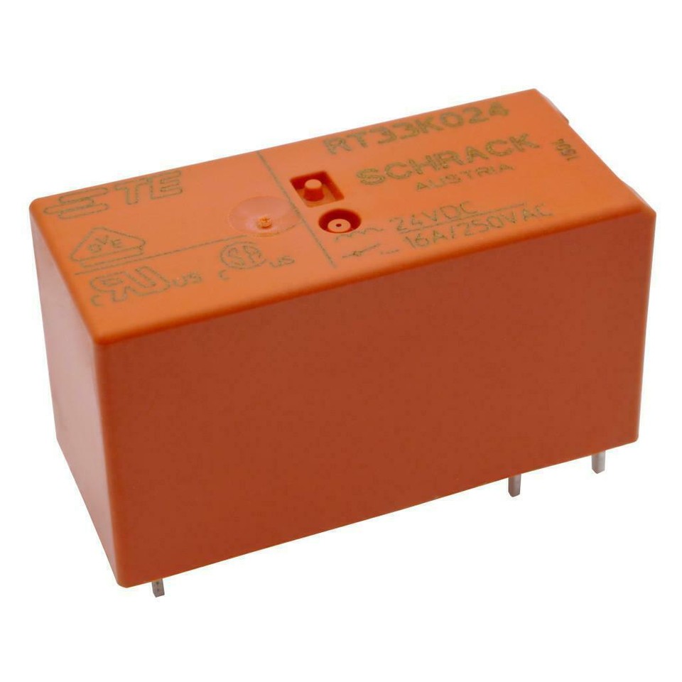 TE Connectivity RT33K024 24V DC 1xEIN 16A Power PCB Relay Inrush 860524 ...