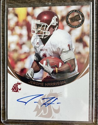 2006 PRESS PASS AUTHENTICS Jerome Harrison RC ROOKIE AUTOGRAPH Football ...