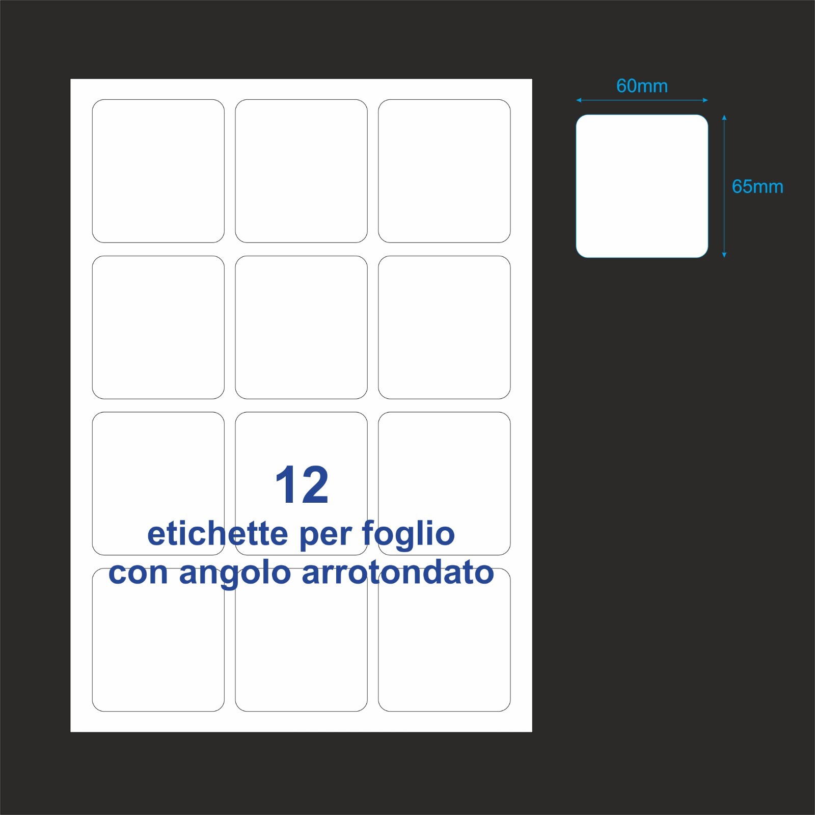 Etichette autoadesive formato A4 scatola 100 fogli vari formati ...