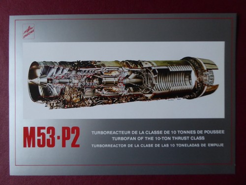 1986 DOCUMENT PUB RECTO VERSO SNECMA M53-P2 MILITARY ENGINE MIRAGE 2000 ...