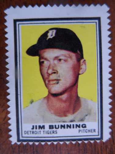1962 TOPPS BASEBALL STAMP JIM BUNNING DETROIT TIGERS S-1005 | eBay