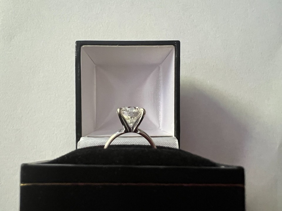 SALE-Lab grown diamond engagement ring, solitaire, round 2.89ct j, vs1 | eBay