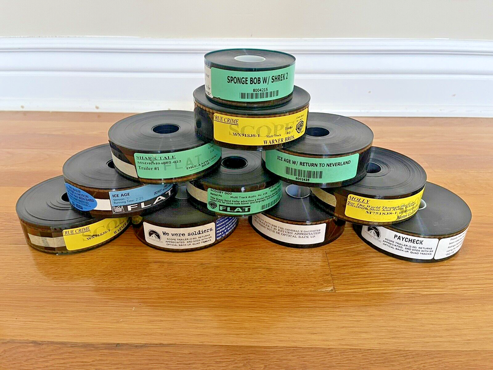 ~ Movie Trailer Film Reels 35MM Scope & Flat Lot of 11 Sponge Bob ...