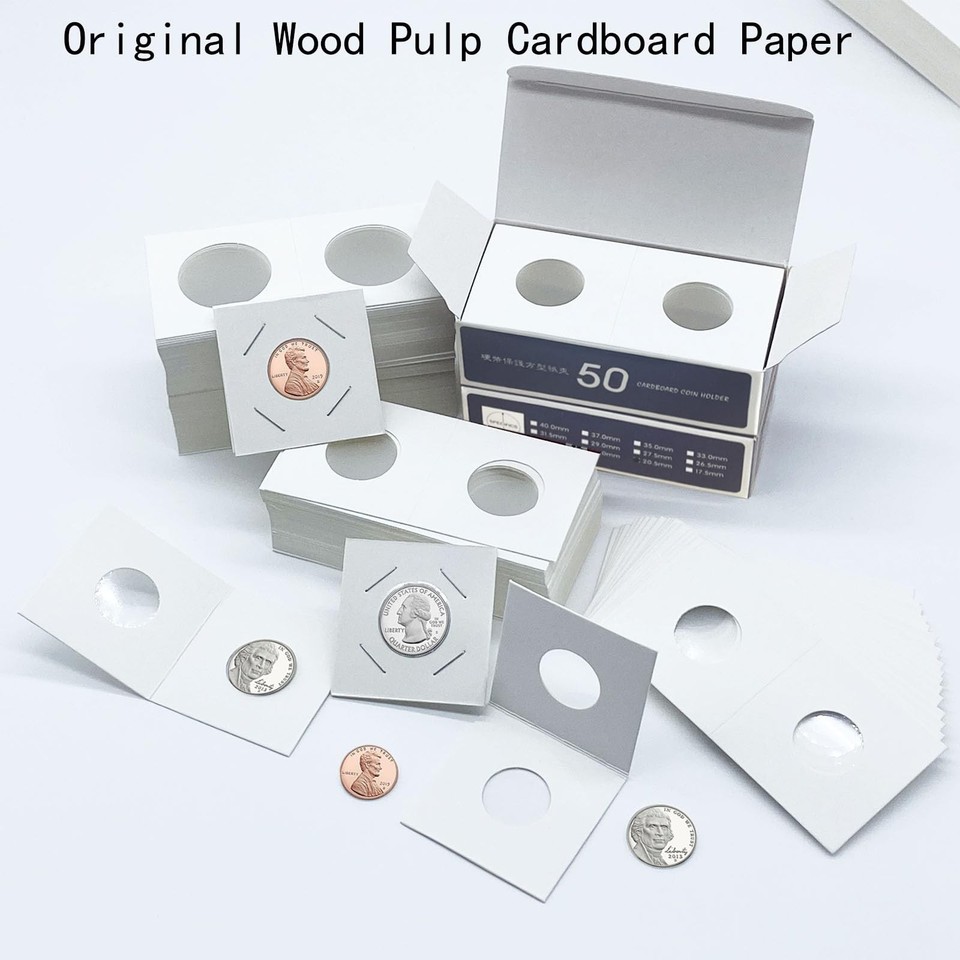 150pcs 2x2 Cardboard Coin Flips Holders Sleeves All Coins Collection ...