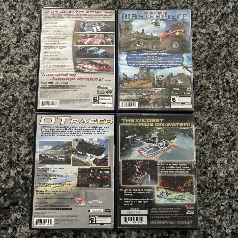 Toca Race Driver 3 MX vs. ATV Unleashed DT Racer Jet X20 PlayStation 2 ...