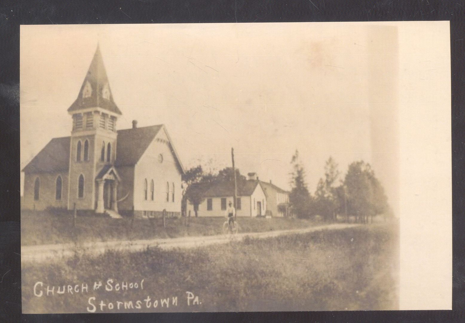 REAL PHOTO STORMSTOWN PENNSYLVANIA CHURCH SCHOOL PA. POSTCARD COPY | eBay