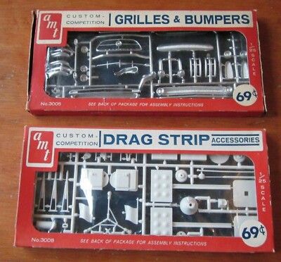 AMT Drag Strip Accessories 3008 & Custom Bumpers Grilles 3005 Parts ...